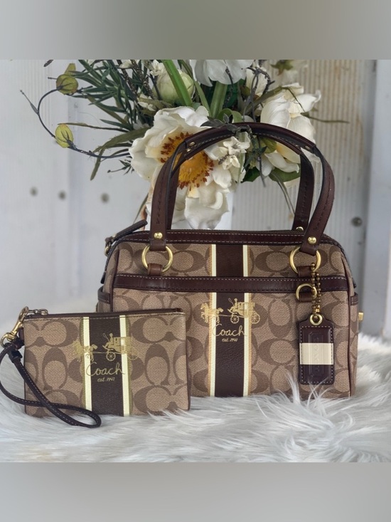 Coach | Bags | Coach Rare Heritage Mini Signature Leather ...